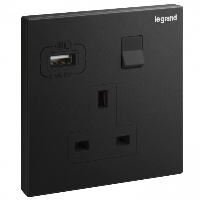 Legrand British Standard Socket Outlet With USB Type - A Charger Galion ...